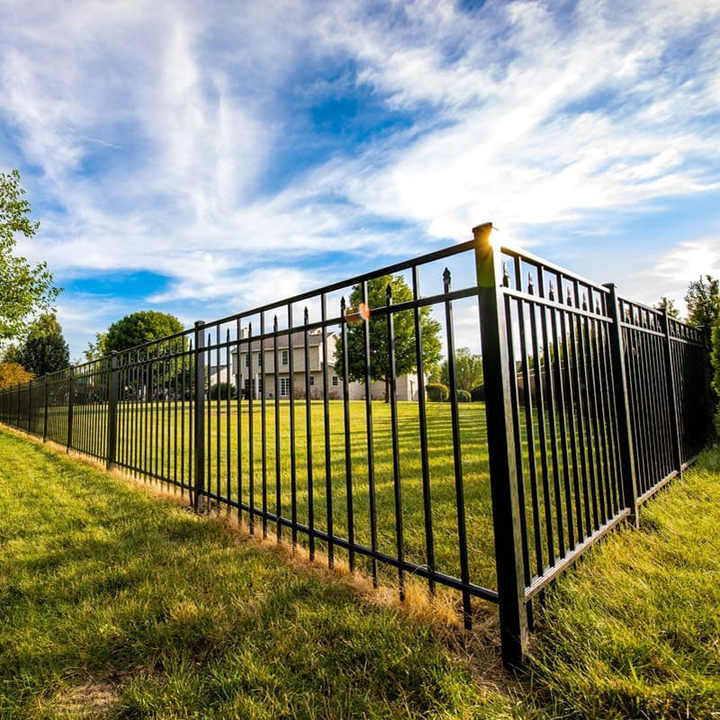 YC unclimbable metal courtyard fence Factory direct sales gates and ...