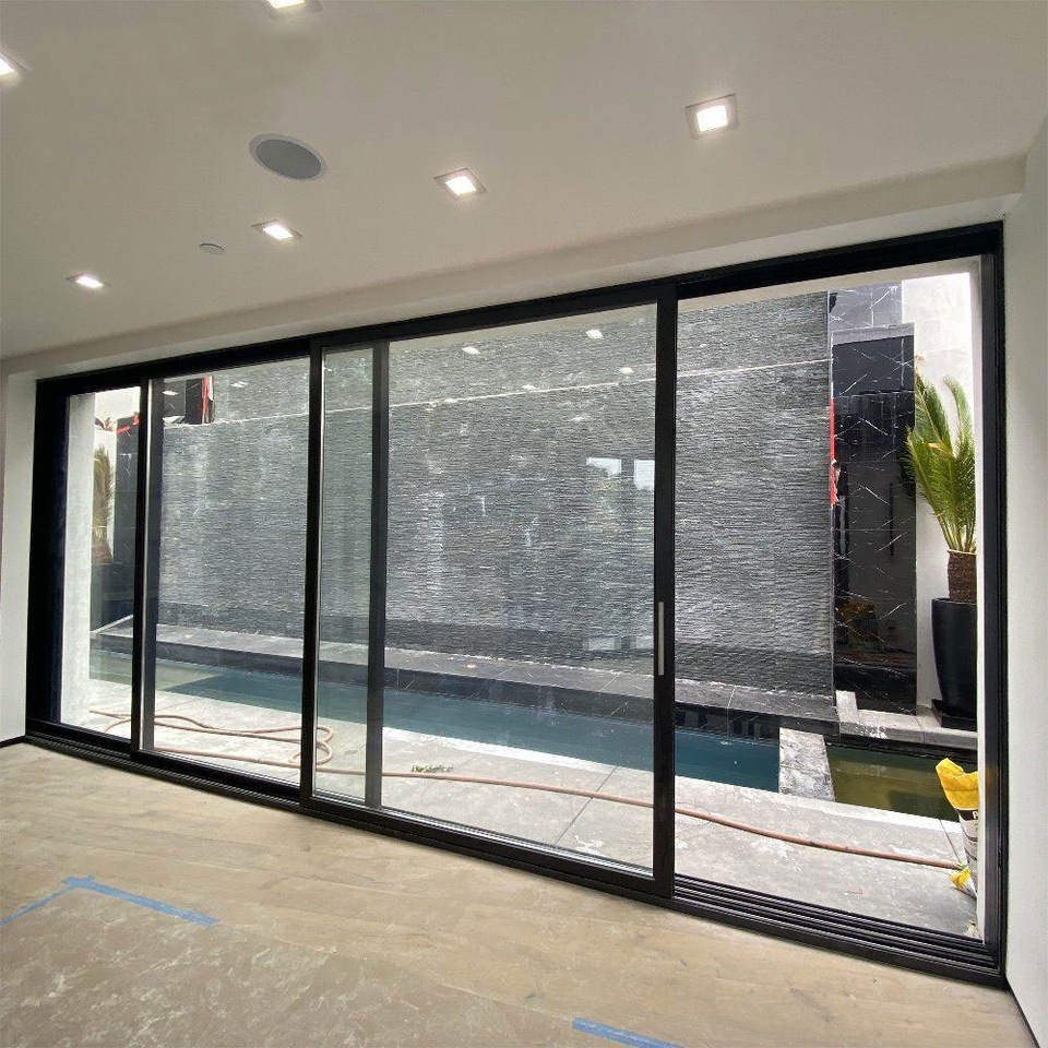 Factory Direct Aluminum Alloy Sliding Door Double Glazed Tempered Glass ...
