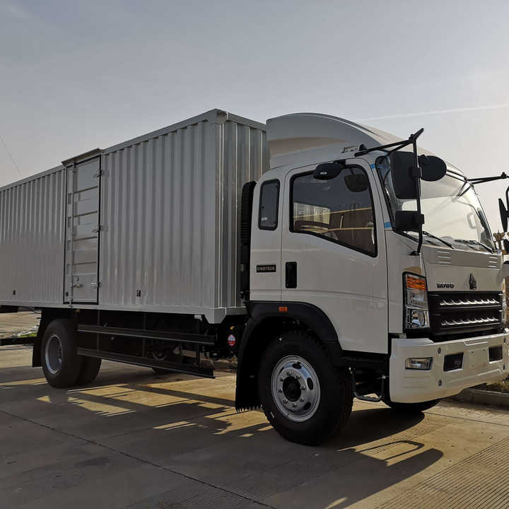 Truk kargo Mini kotak Van 8 10 ton Sinotruk Howo 4x2 baru ringan ...