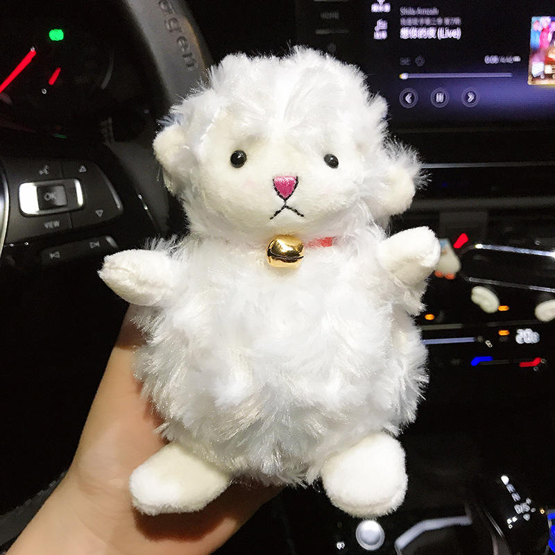 Funky Doll Lamb Keychain Girl Korean Cute Plush 3D Cartoon Sheep ...