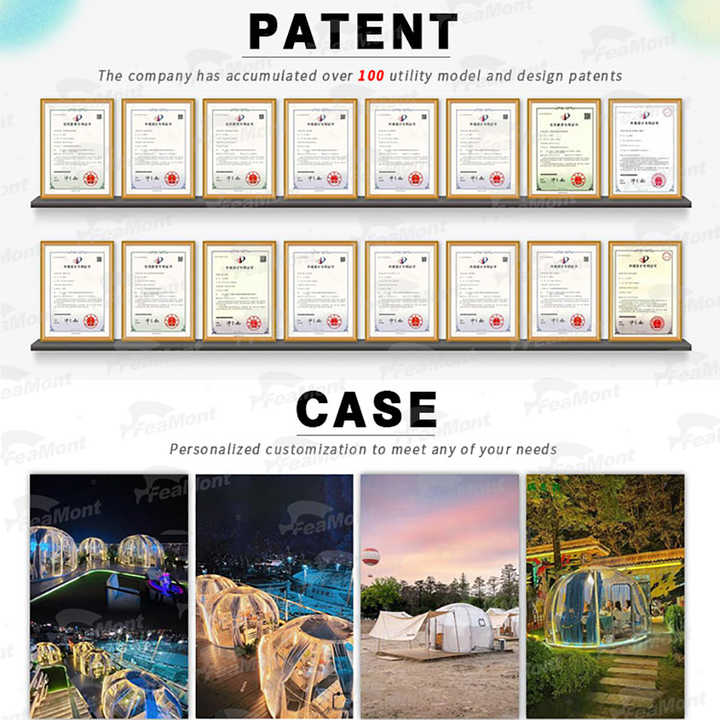 FEAMONT Hot Sale Polycarbonate Tent 3m 4m 6m 8m Igloo Geodesic Restaurant for Dinner Clear ...