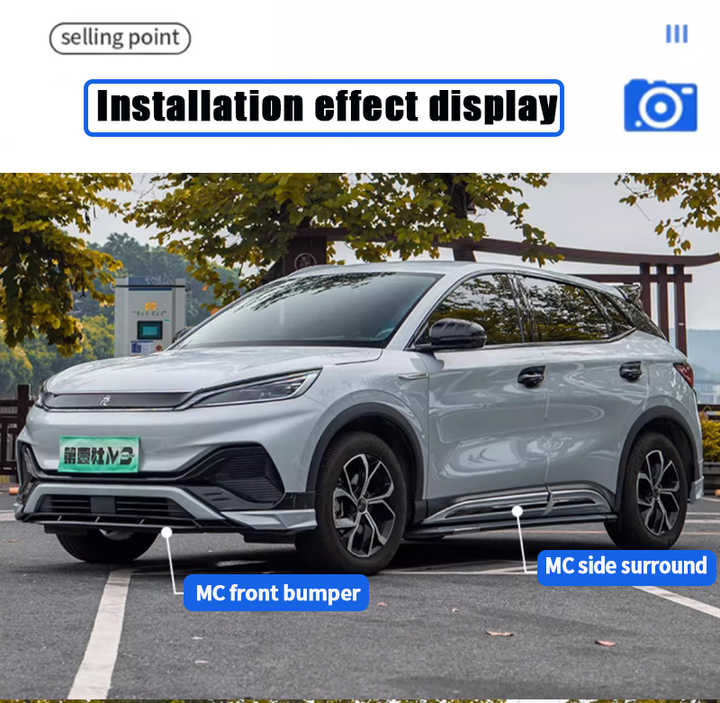Premium body kit for BYD Atto 3 with front lip, side skirts, rear ...