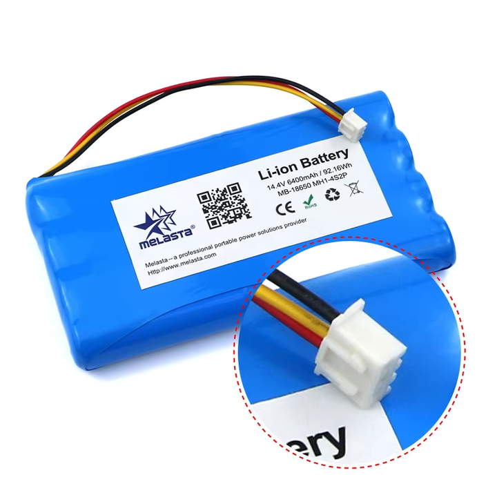 Melasta Custom 4S2P 18650 Li-ion Battery Pack 14.4V 6400mAh Lithium-ion ...