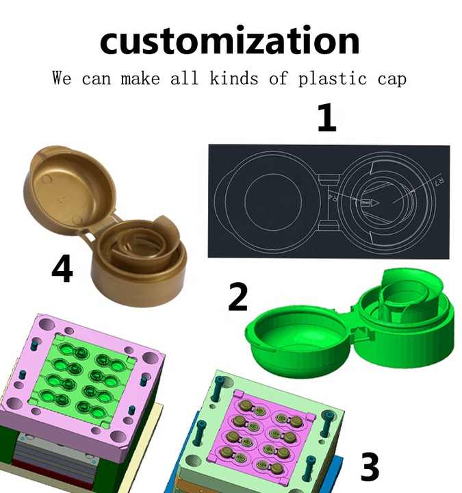 8 Cavities and 12 Cavities Mold for New Design Two Parts EVA Flex Spout ...