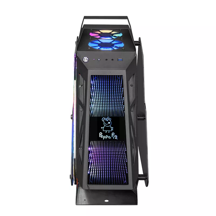 RGB PC Case Gaming Computer with Bulk Carbon Fiber Front Panel