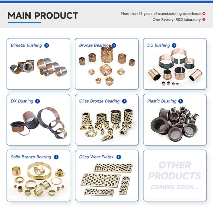 Sliding Brass Bushing Self Lubricating Oilless Brass Bush Graphite PTFE ...