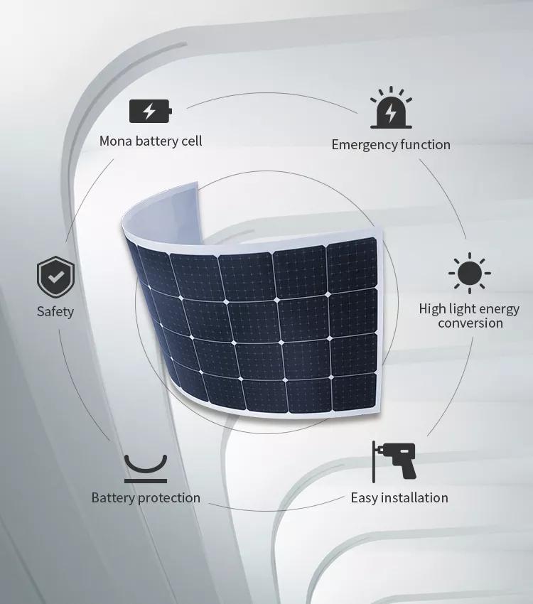 sunpower rollable film etfe mono 12v 100W 300w 320w 275w 250w 150w 400w portable flexible solar ...