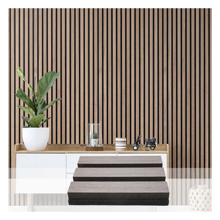 Modern Wall Cladding Home Decor Slatted Wpc Panel Wood Plastic ...