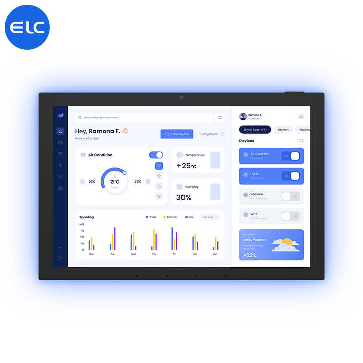 Smart Home Wifi 10.1 Inch Wall Mount Android Tuya POE Automation ...