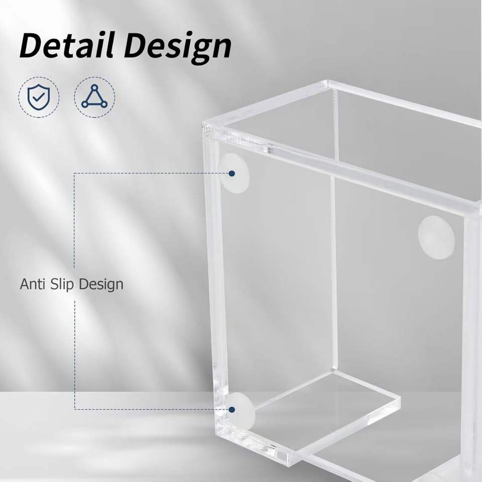Clear Acrylic Countertop Memo Display Stand Vertical Sign Holder for ...