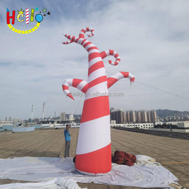 Club Inflatable Led Light Pillar Tube Decoration Red White Stripe ...