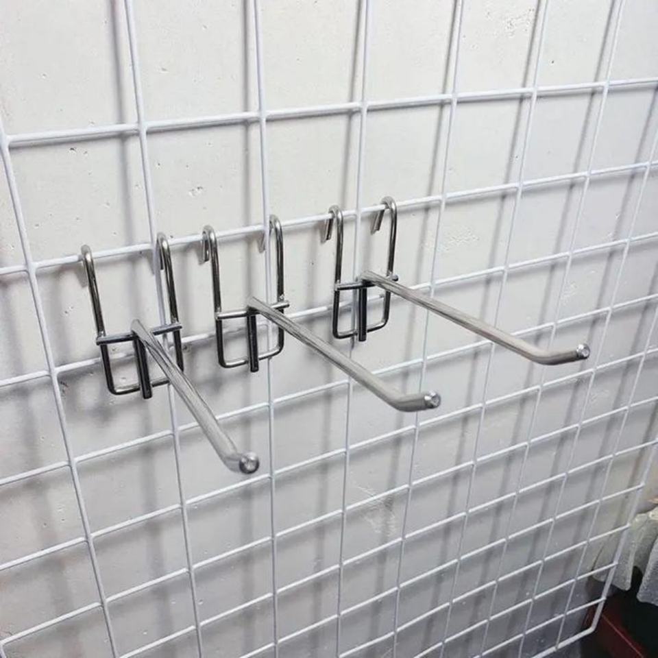 300mm Metal Display Hooks, Freestanding Slatwall Hook Rack for ...