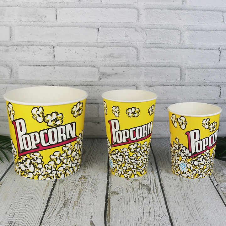 Wholesale Custom Disposable Paper Popcorn Buckets