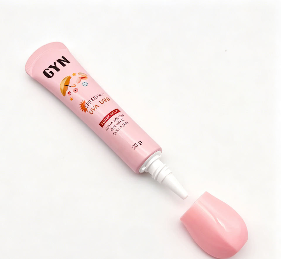 Custom Logo Pink Makeup Maquillaje Squeeze Tube with Rose Gold Cap and ...