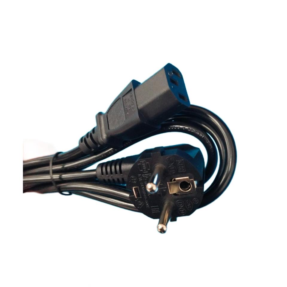 Black European 250V 16A 2 Pin CEE Plug IEC Connector 3 Core PVC Cable ...