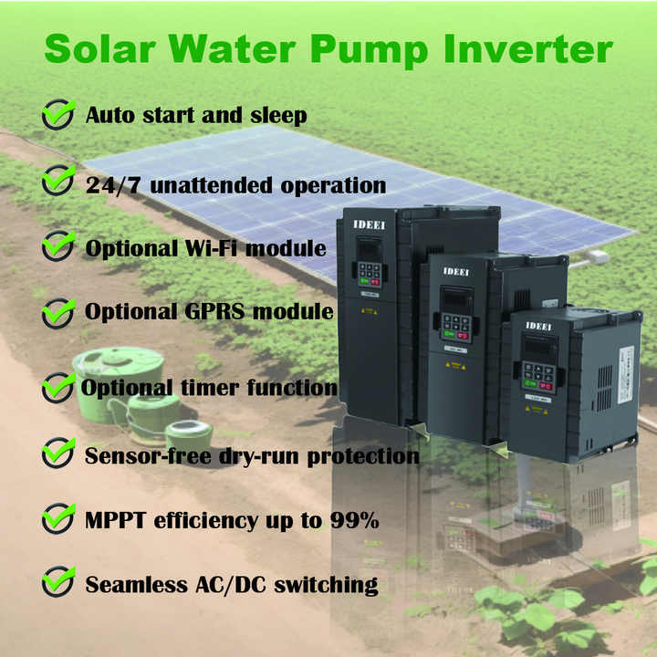 1.5kw Solar Pump Inverter Three Phase Variable Speed Controllers Triple ...