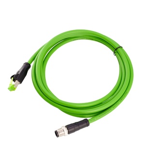 M12 4 pole D Code to RJ45 Profinet EtherCat cable compatible Siemens ...