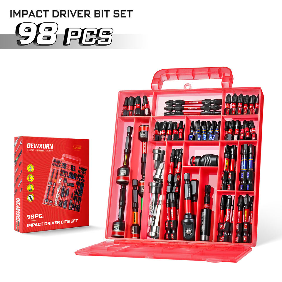 98pcs DIY Grade Industrial Power Impact Screwdriver Bit Set All-in-One ...