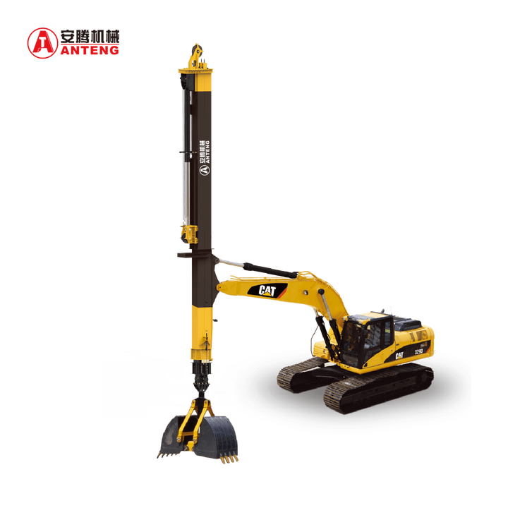 excavator mounted long reach boom clamshell hydraulic telescopic arm ...