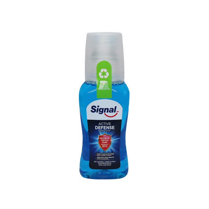 Signal 50ml Mouthwash - Fresh Mint, Alcohol Free Clean