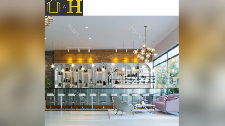 Customization Modern Coffee Shop Display Cabinets Design Food Display ...