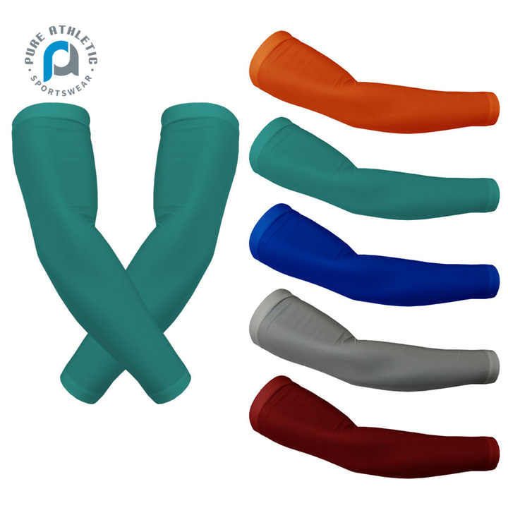 Compression Sports Arm Sleeves Solid Blank Design Custom Men American ...