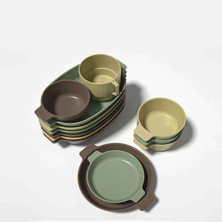 GREENSIDE Outdoor Camping Dinnerware Sets - Portable & Eco-friendly