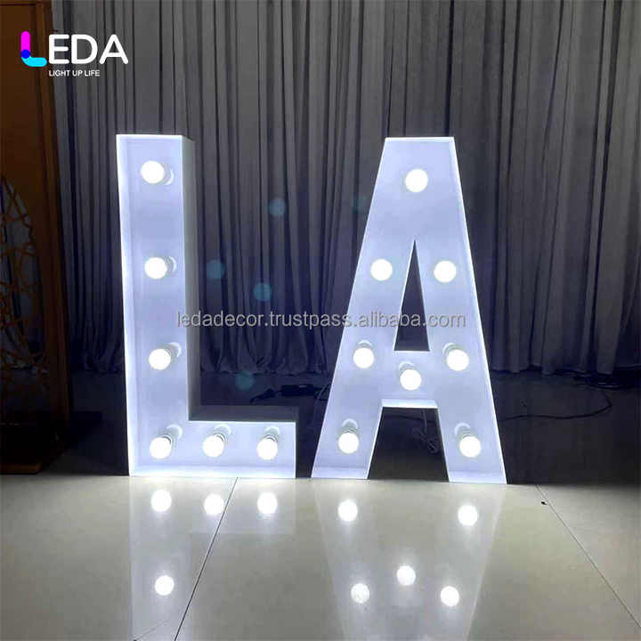LEDA Custom RGB Marquee Number LED Bulb Decoration Light Signs for ...