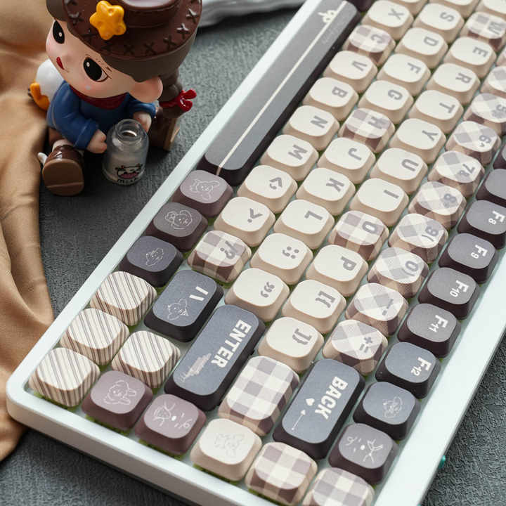 Low Profile ADA Maillard Puppy 120 Keycaps Set Round Profile Cute ...