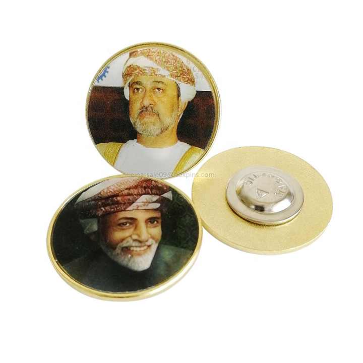 Soft Enamel Oman Haitham Qaboos Brooch - 50TH National Day