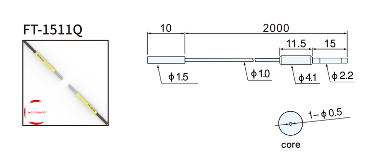 HUAYIFENG Medium Distance Through-beam Fiber Sensor 300mm Detection ...