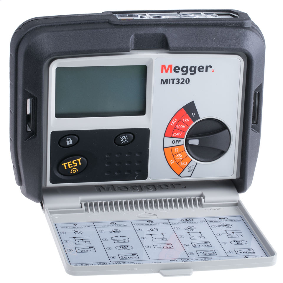 Probador de aislamiento Megger MIT320, 1mA, 1000V DC/999MΩ, probador de ...