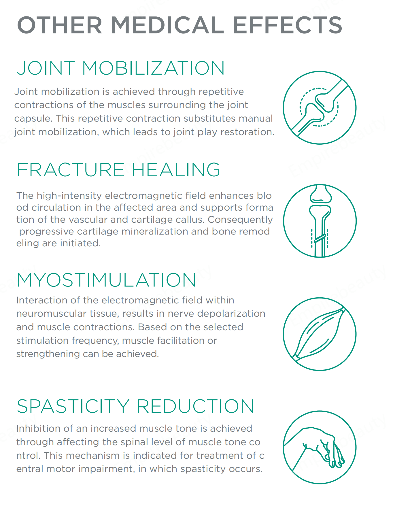 Super inductive system physiotherapy relieve pain, release joint blockage, fracture healing , relax or strengthen muscles