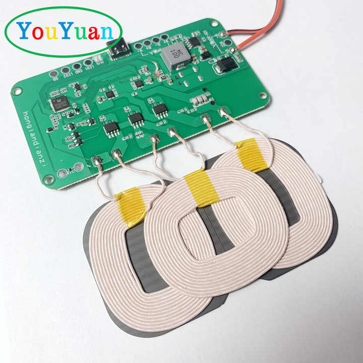 Qi DIY PCBA 3 Coil Wireless Charger - 15W Efficiency