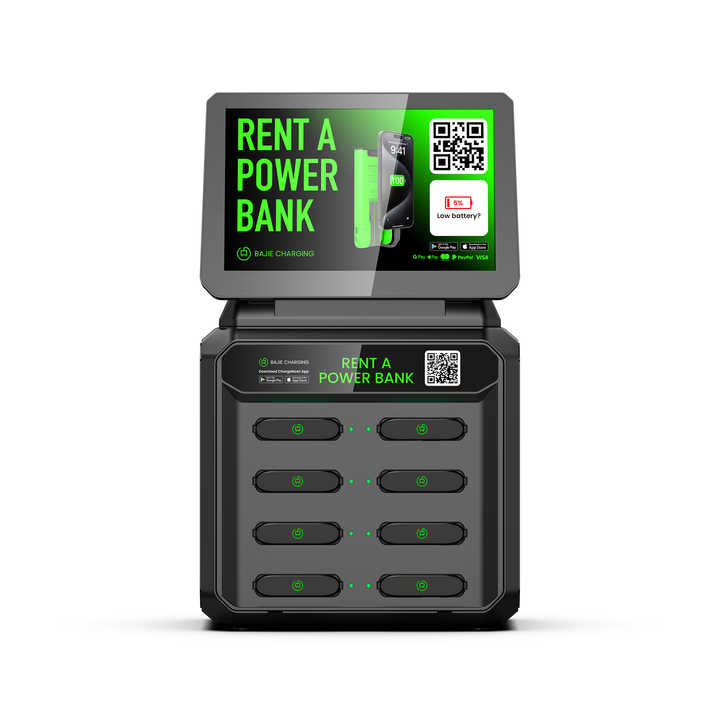 Internet Cafes 8 Slots Rental Station Powerbank Charging Kiosk