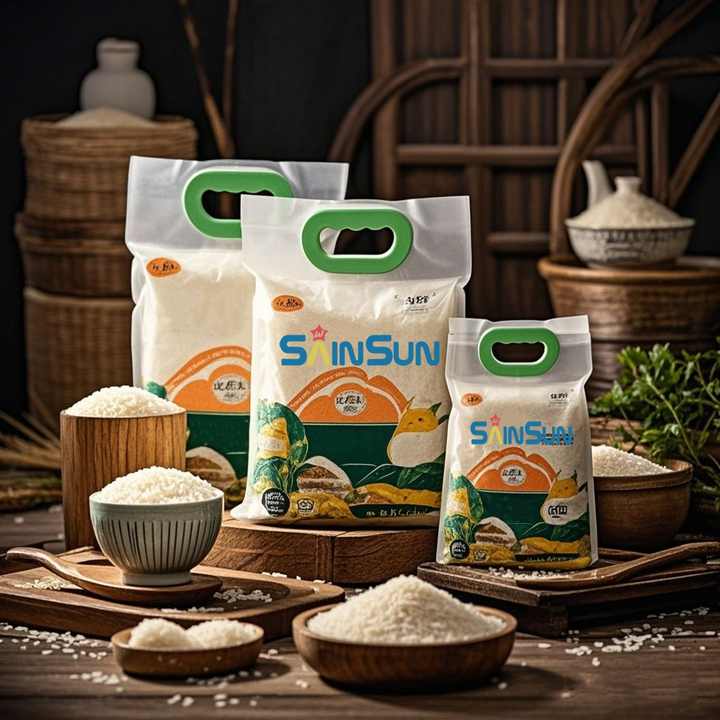 Custom Printed 1Kg 2Kg 5Kg 10Kg Plastic Vacuum Packaging Grains Rice ...