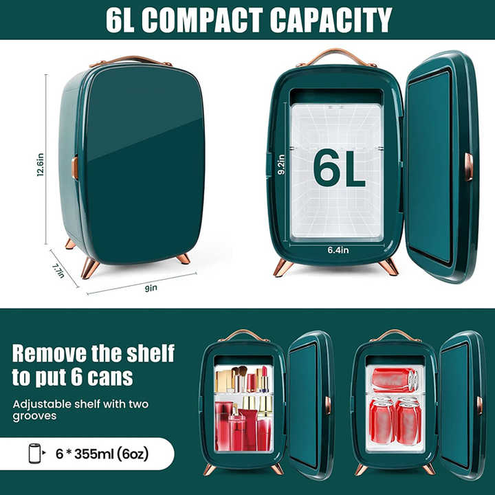 Portable Small Fridge 6L Make up Refrigerator Cosmetic Mini Fridge for ...