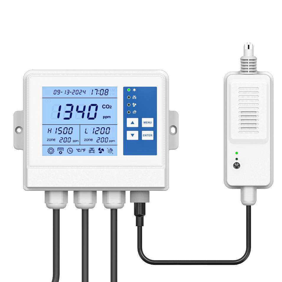 CO2 Controller Dual Outlets Carbon Dioxide Controller for Grow Room ...