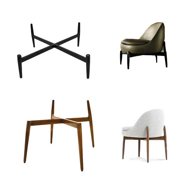 Modern Metal Chair Base Legs - Italian Designer Style