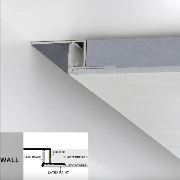 Anodized Aluminium Ceiling LED Linear Light Trim Profile