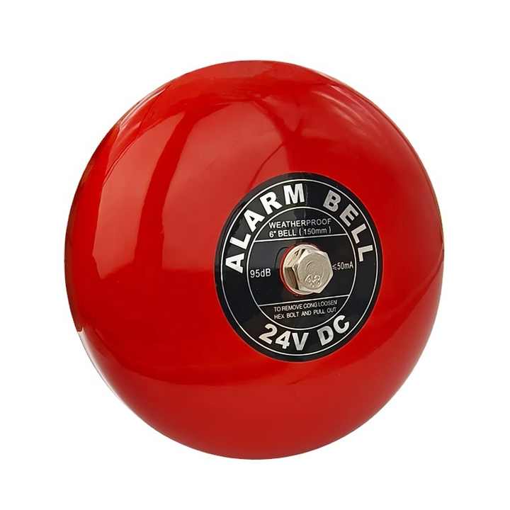 6 inch Weatherproof Red Metal DC24 Volts 95dB Audible Appliance ...
