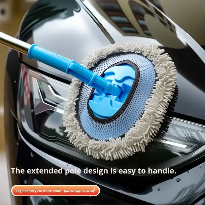 OEM Durable Sturdy Cross-Border Car Wash Mop Bendable Telescopic Rod ...