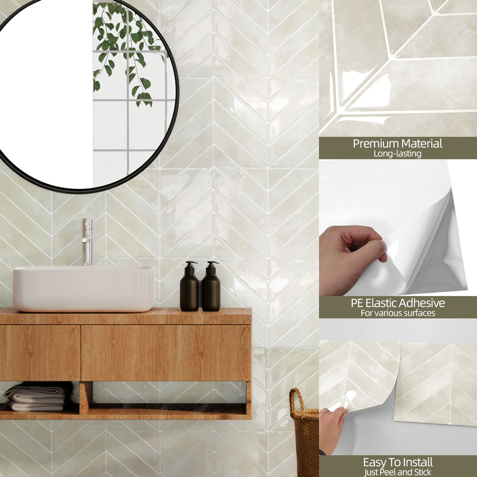Self Adhesive 3D Wall Tiles Luxurious Interior Tiles Peel Stick Stone ...
