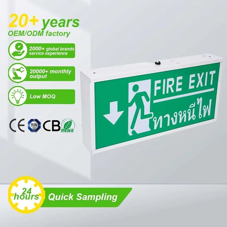 Ceiling Recessed Mounted Led Emergency Light Exit Sign Warning S In ...