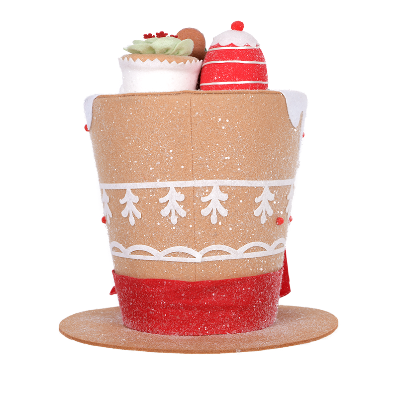 Newest Product Cake Glitter Gingerbread Hat Tree Topper Christmas ...