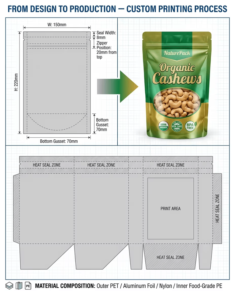 Hang Hole Mylar Pet Food Pouch Moisture Proof Stand up With Resealable ...