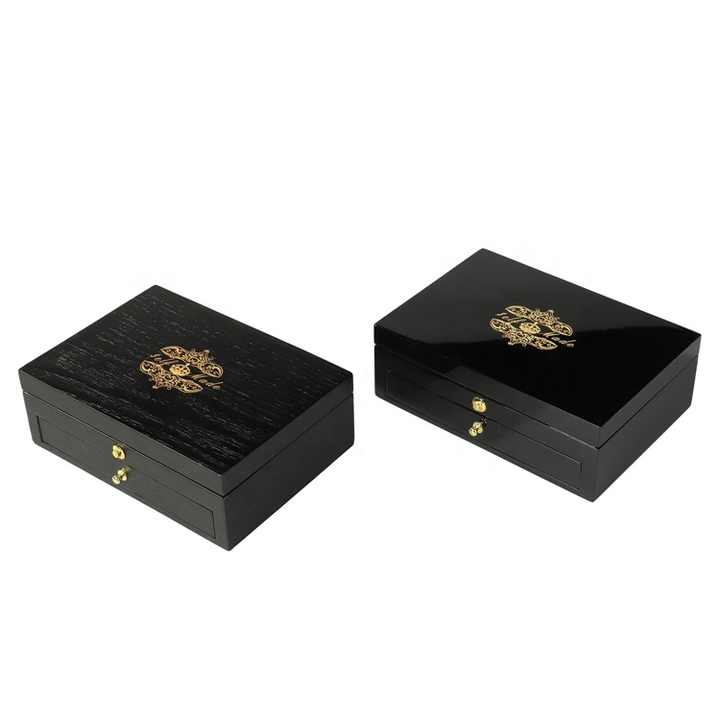 Luxury MDF Gift Card Box - High-End 2-Tier Wooden VIP Pack