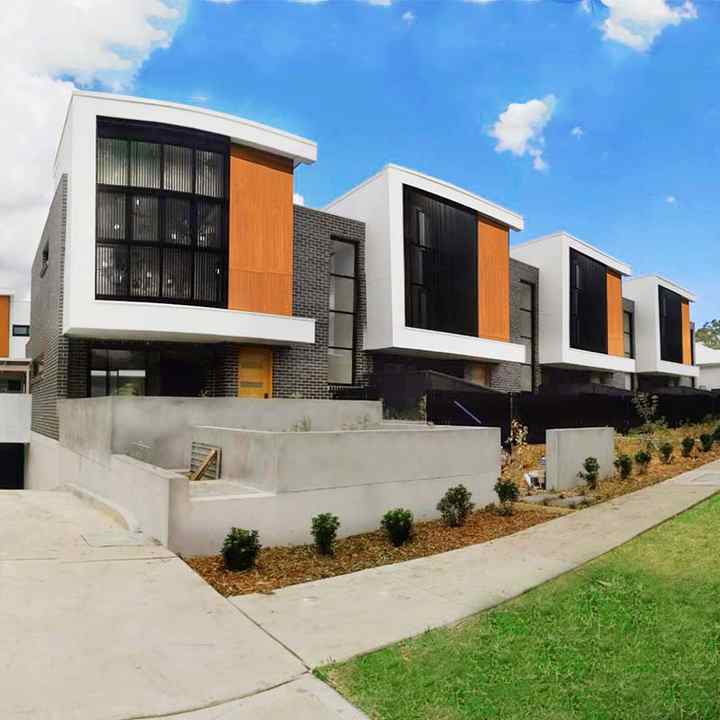 Australian Light Steel Framing Townhouses Project Prefab Kit Form House Light Gauge Steel ...