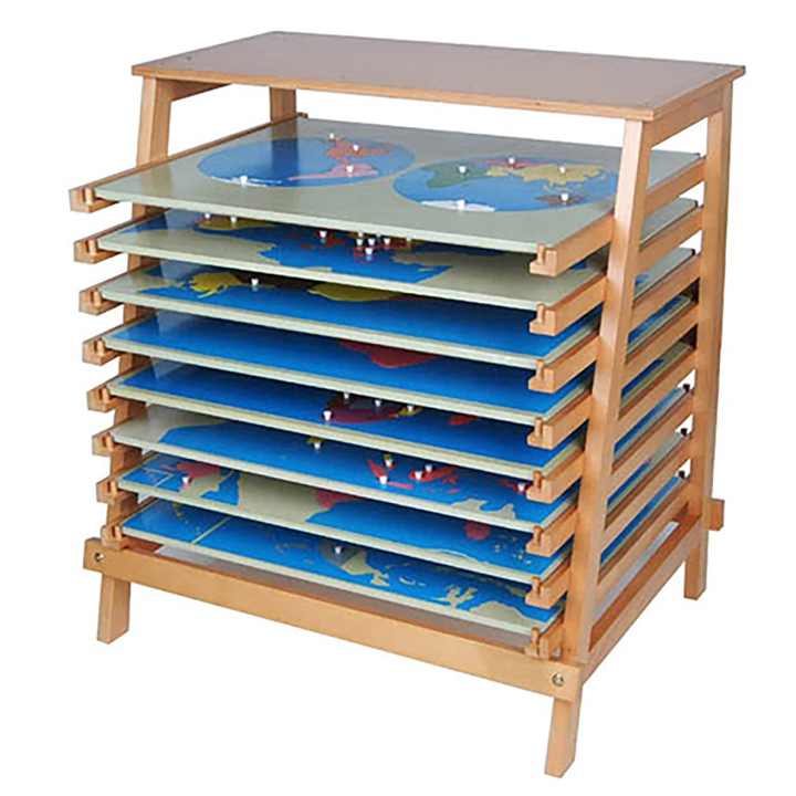 Montessori Wooden Toys - Geography Maps & Puzzle Sets