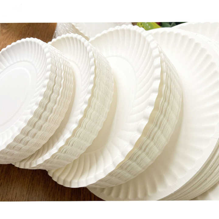 Food Grade Paper Plate Disposable Wedding Spiral Pattern Custom Printed ...
